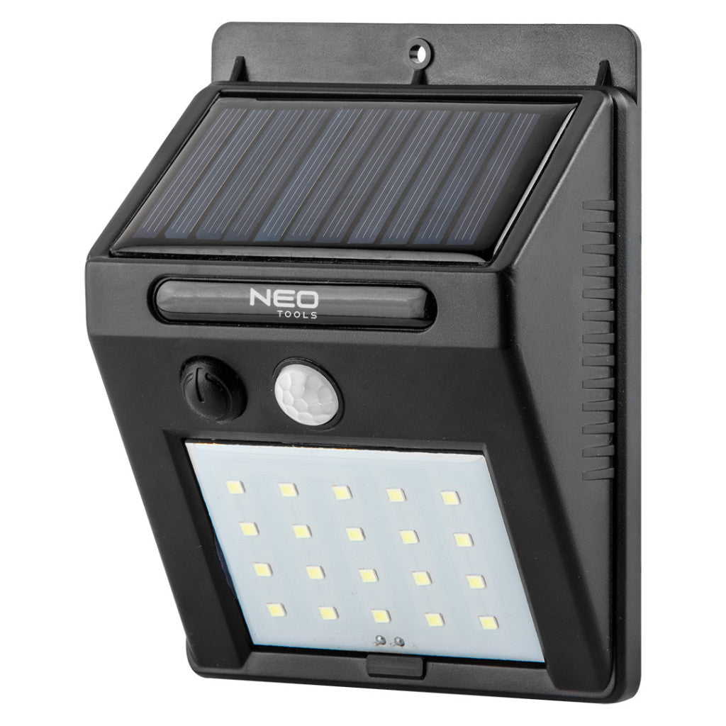 NEO TOOLS Napelemes fali reflektor 20 SMD LED 200lum, mozgásérzékelő 9 ...