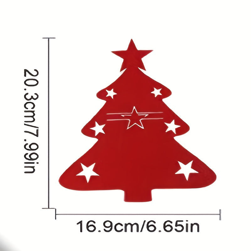 10db, Nemez evőeszköz tartó karácsonyfához, karácsonyi filc evőeszköz ...