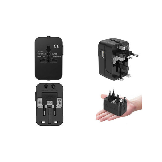 Univerzális 2x USB adapter dugó csatlakozó UK USA EU AUS - világszerte ...